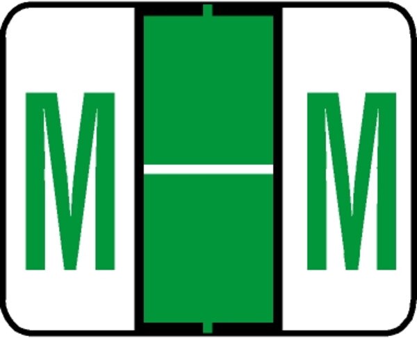 End Tab Alpha Filing Label - M