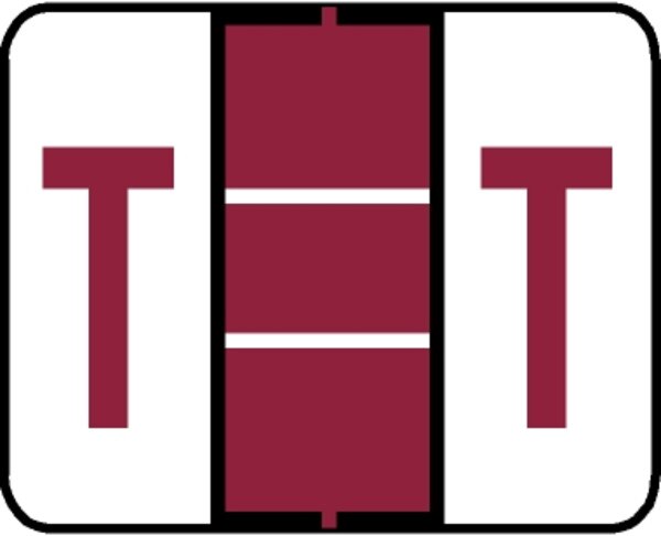 End Tab Alpha Filing Label - T