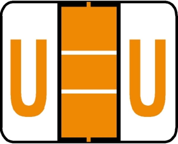 End Tab Alpha Filing Label - U