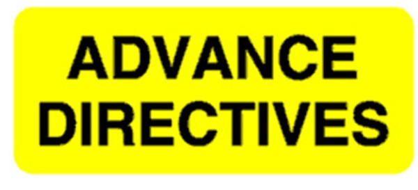 Chart Label - Advance Directives