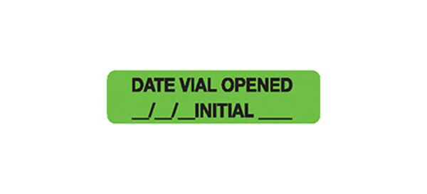 Chart Label - Date Vial Opened