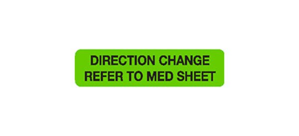 Chart Label - Direction Change Refer To Med Sheet