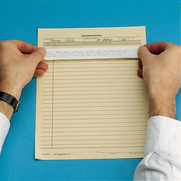 Transcription Label - 2" Typewriter Style- Blue : CLOSEOUT ITEM