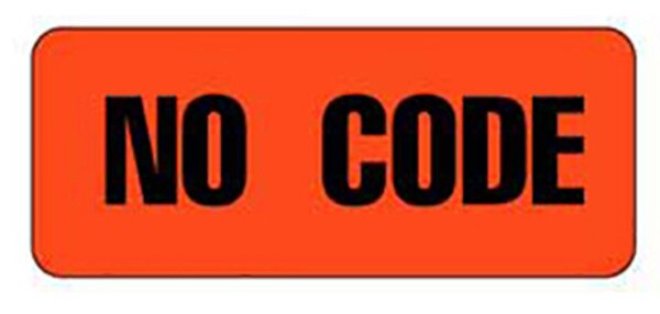 Chart Label - Code Status - No Code