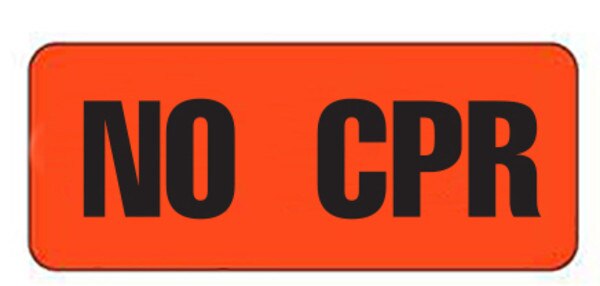Chart Label - Code Status - No CPR