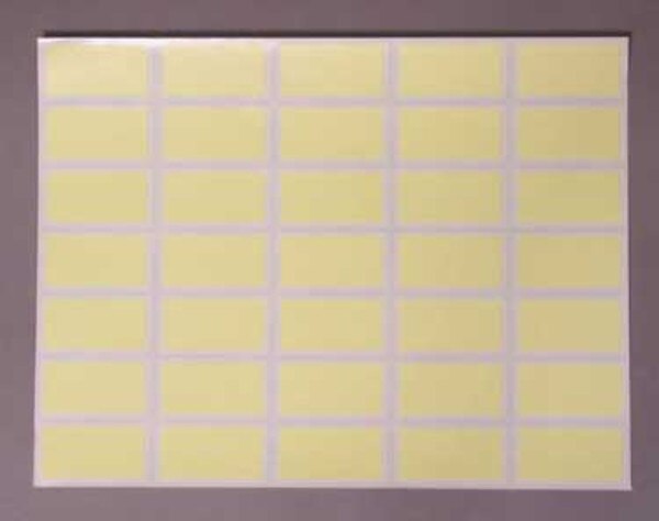 Charge Labels - Photocopy - Yellow