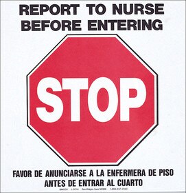 Sign - Isolation Precaution - Contact - Laminated - 8" x 5"