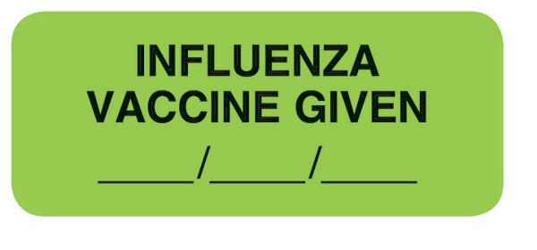 Chart Label - Influenza Vaccine Given