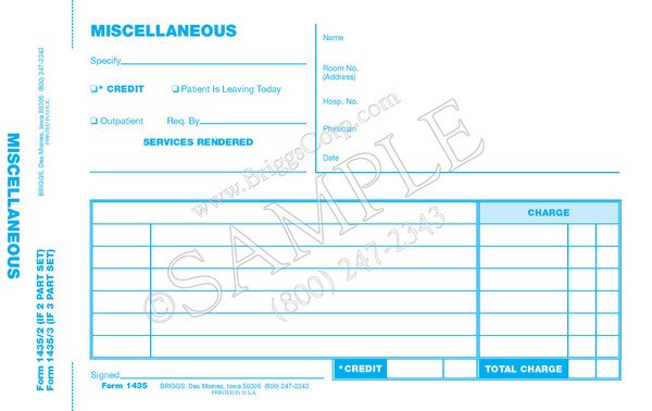 Miscellaneous Requisition/Charge