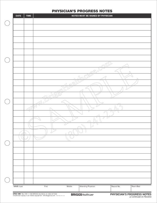 Physicians Progress Notes CFS9-1